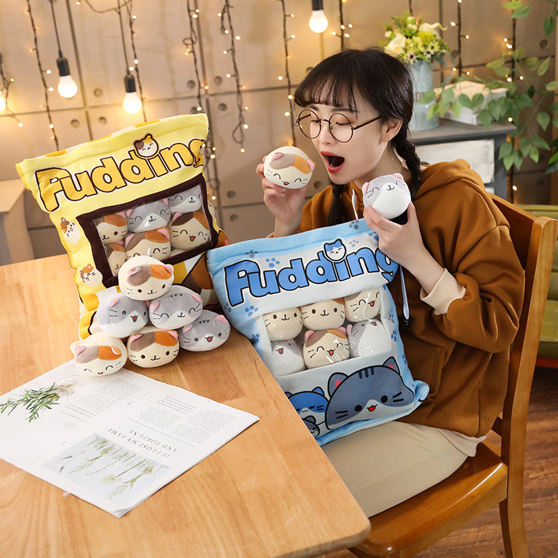 Cat Snack Stuffed Pillow – UwU Hub